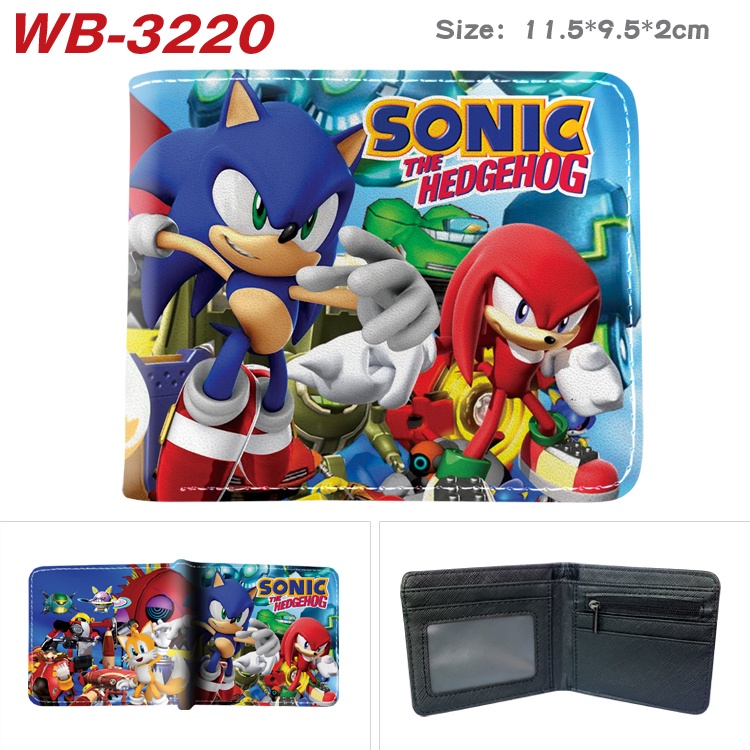 Sonic the Hedgehog Game Cartoon Student Casual Short Card Wallet Men's ...