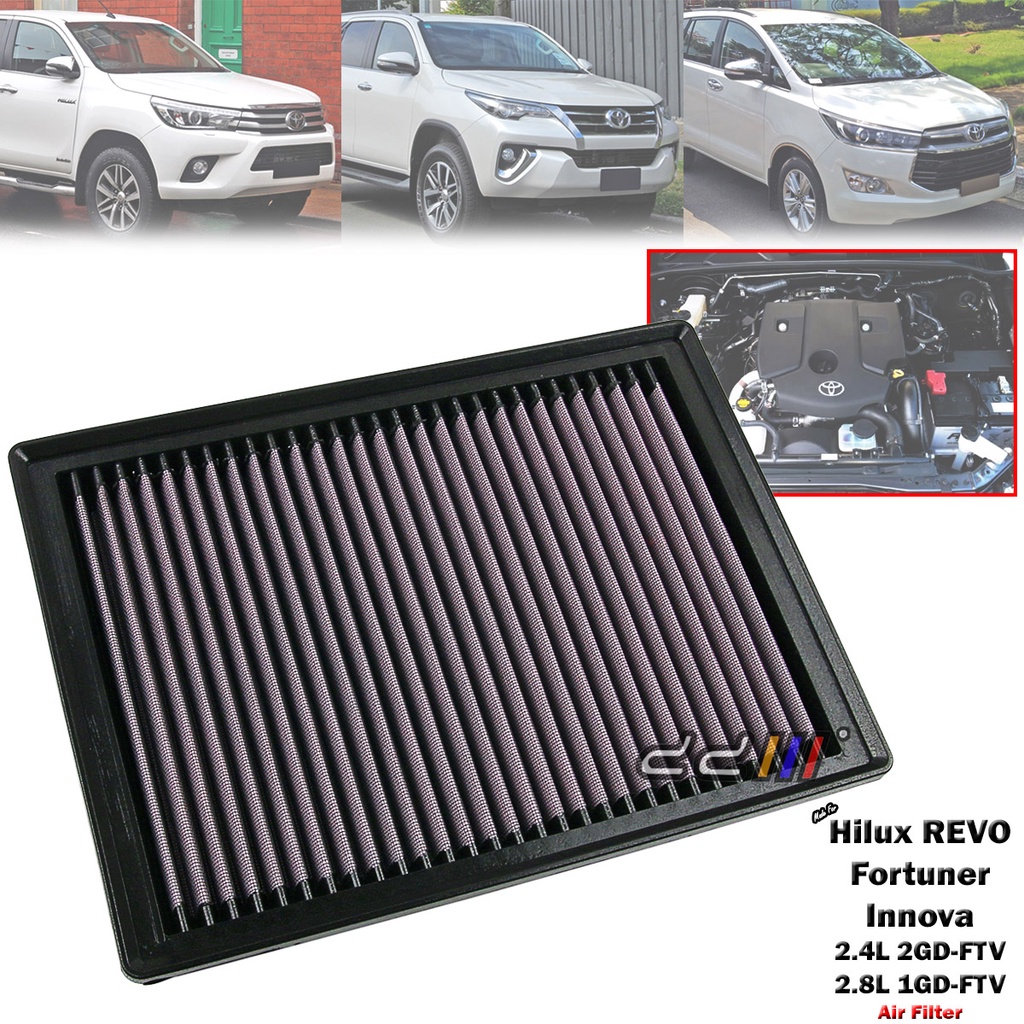 [READY STOCK] Toyota Hilux REVO Fortuner 2015-ON High Flow Air Filter ...