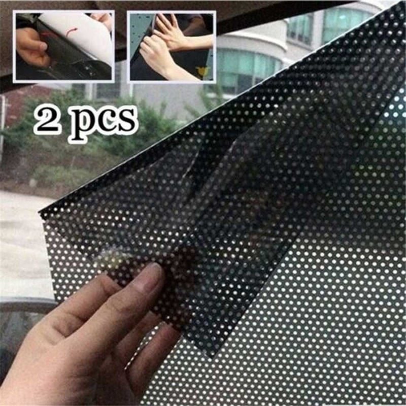 2PCS PVC Car Side Window Sunshades Electrostatic Sticker Cuttable ...