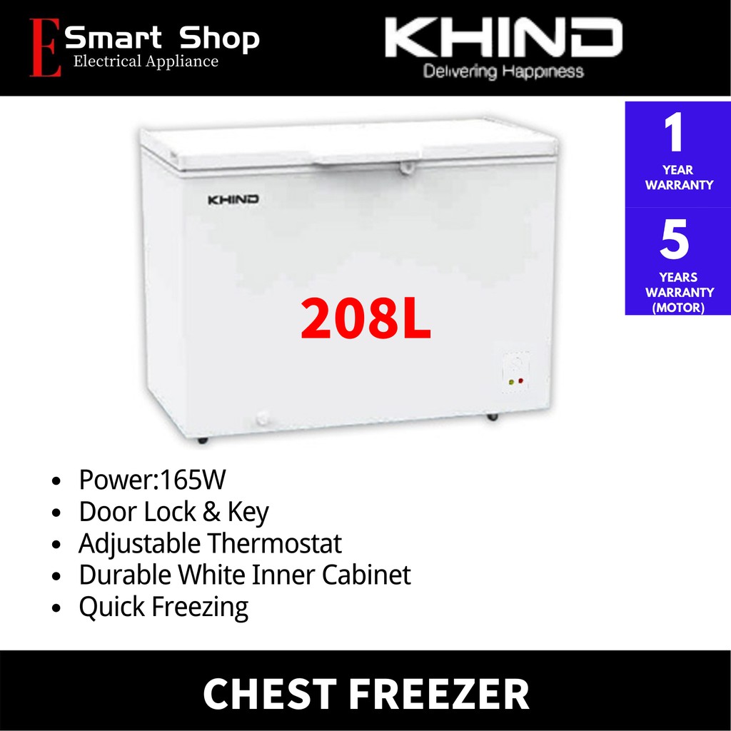 KHIND 206L CHEST FREEZER model FZ208 | Shopee Malaysia