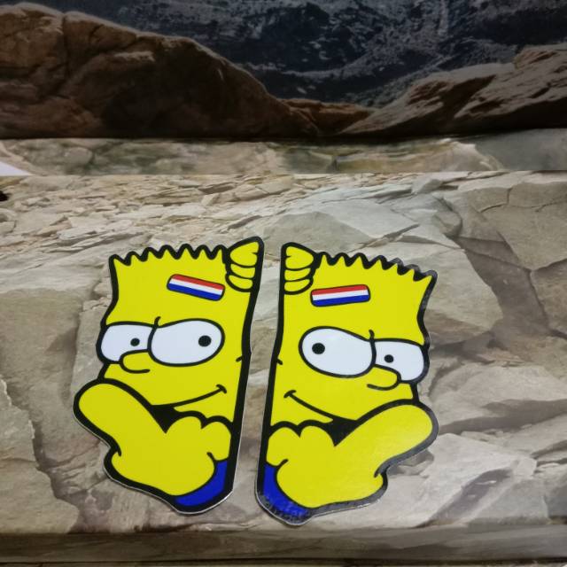 Sticker printing SIMPSONS Hand Sticker Helmet And Motorcycle body ...