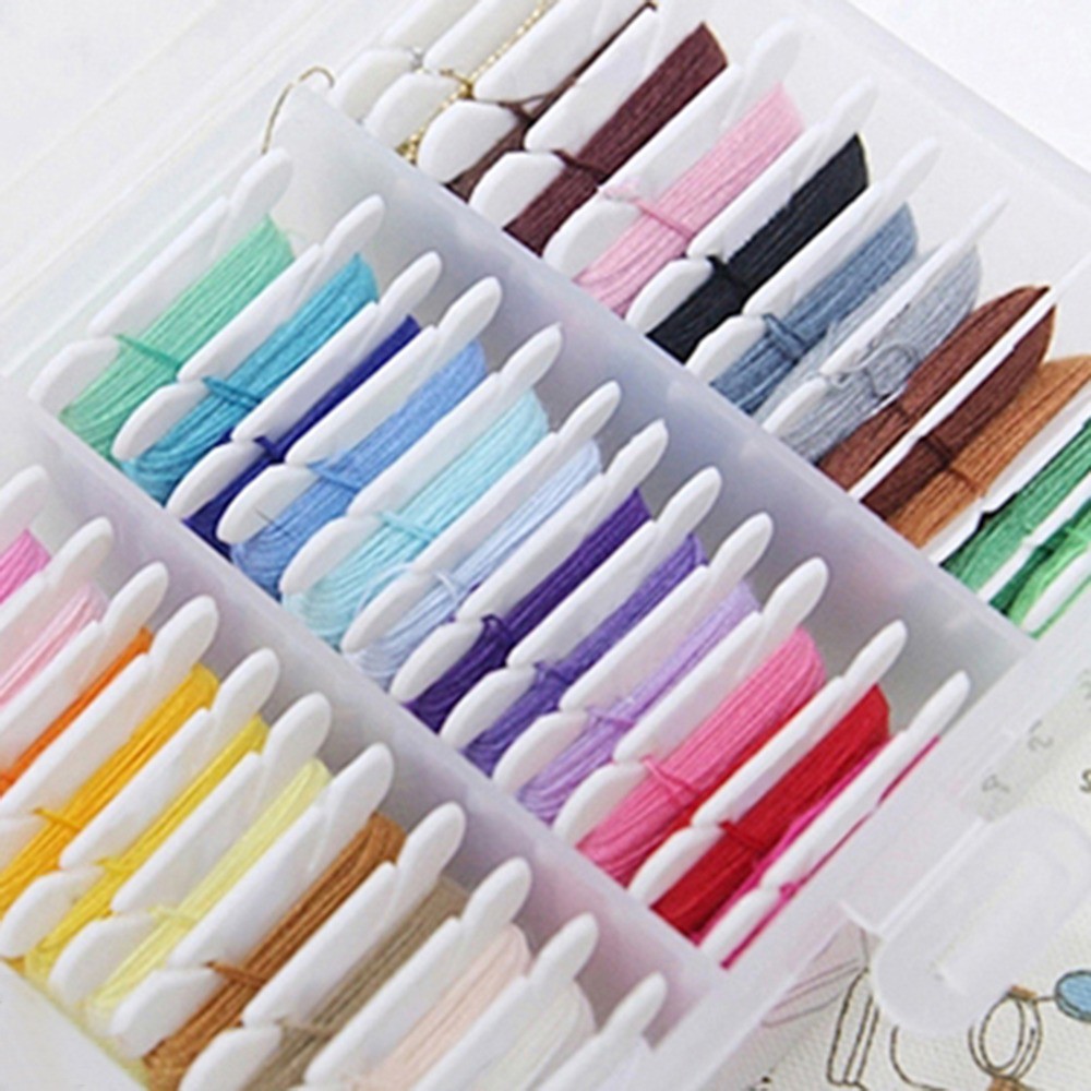 🔥【Ready stock】🔥20/120PCS/Set Plastic Bobbins Floss Set Spool Thread ...