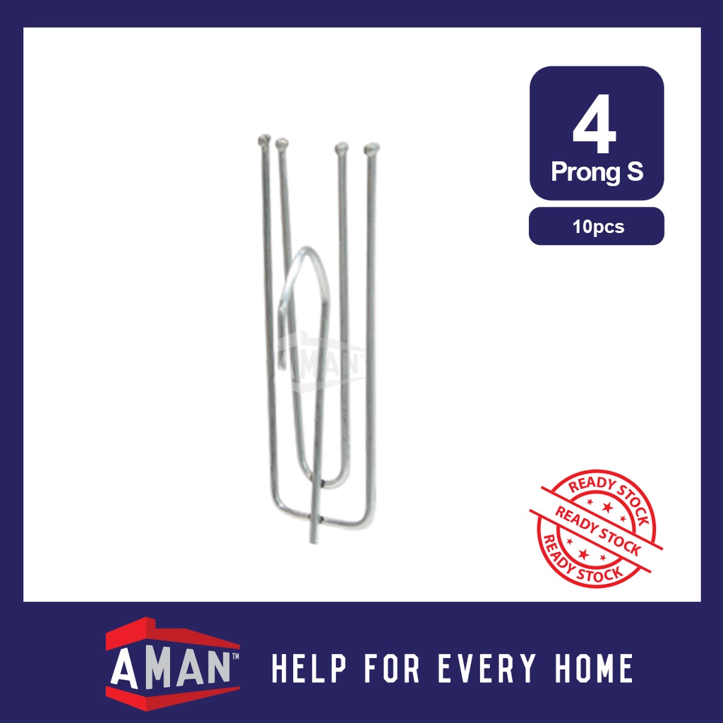 50PCS 10PCS CURTAIN PLEAT HOOK / Cangkuk Langsir METAL Besi Adjust Hook ...