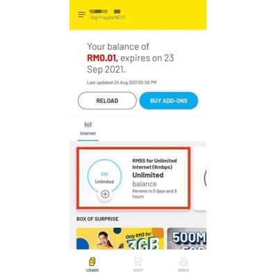 Digi Next Prepaid Unlimited Data 15/35/55 Bulanan (SILA BACA DETAIL ...