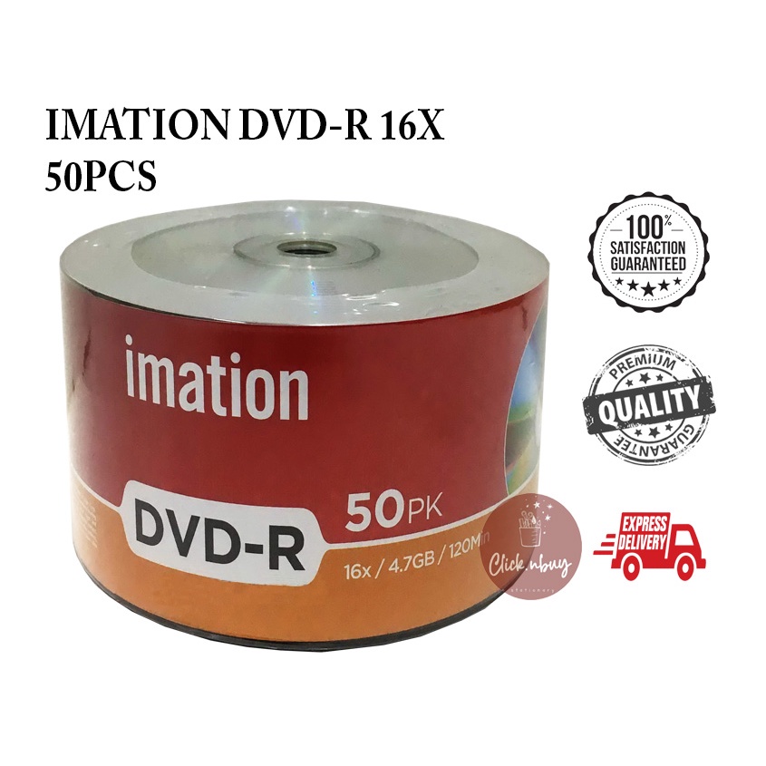 IMATION BLANK DISC DVD DVDR DVD-R 16X 4.7GB 120MIN 50PCS | Shopee Malaysia
