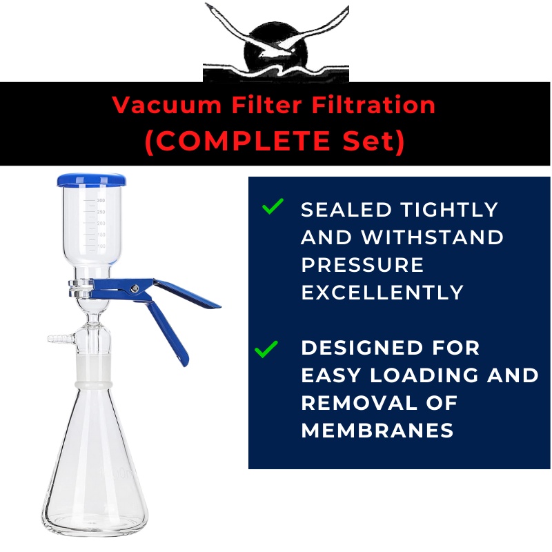COMPLETE SET Vacuum Filtration Set Filter Membrane Filtering Adapter ...