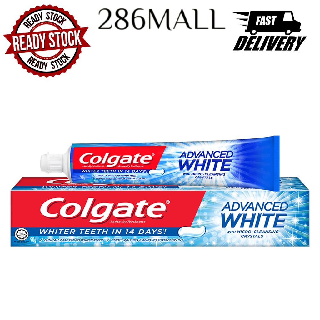 Colgate Advanced White Whitening Toothpaste 90g Travel Sample Trial ...