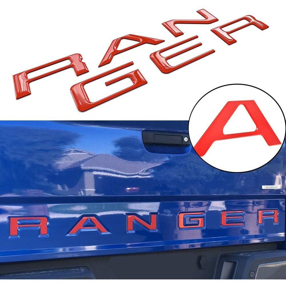 Tailgate Insert Letters for Ford Ranger 2019 2020, 3D Raised & Decals ...