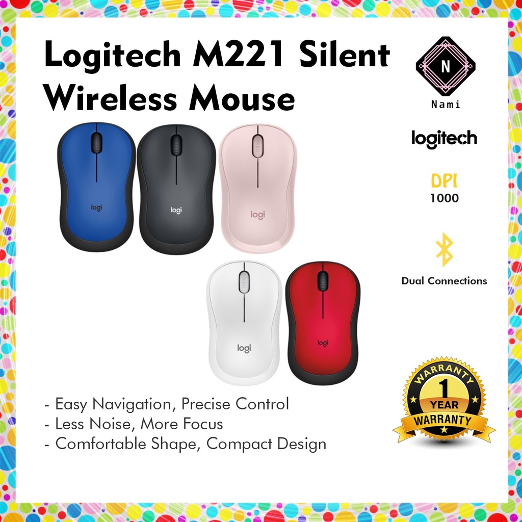 Logitech M221 Wireless Mouse with Silent Clicks | Shopee Malaysia