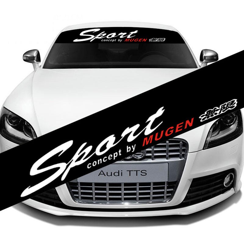 130x21cm Modified Mugen Power JS Racing Reflective Vinyl Car Front Rear ...