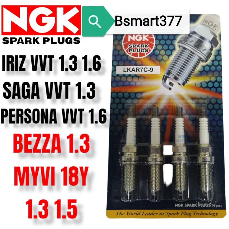 Ngk original spark plug lkar7c-9 iriz vvt1.3 1.6/saga vvt 1.3/persona ...