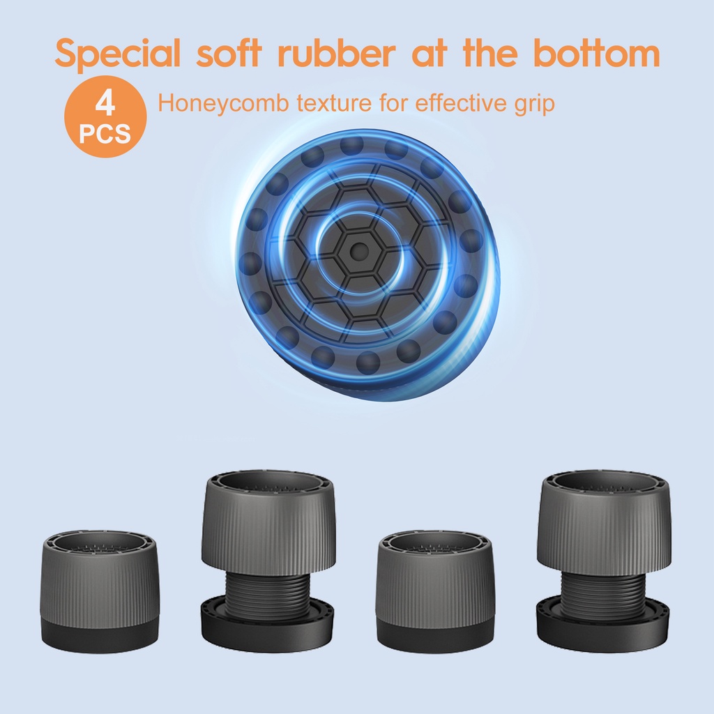 OATSBASF Washing Machine Heightening Pad Shockproof Non-slip Noise ...