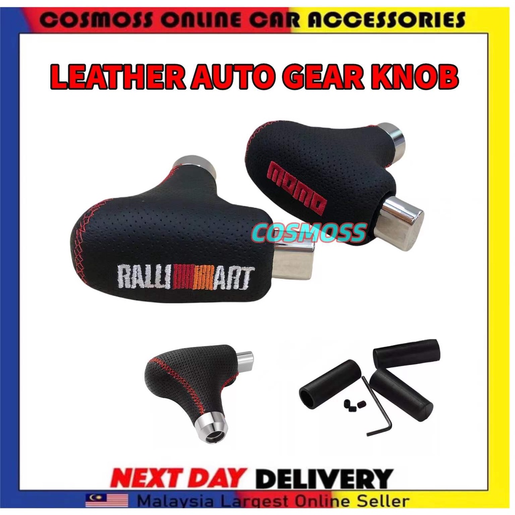 Momo Ralliart Universal Auto Car Gear Shift Knob Modified Leather Gear ...