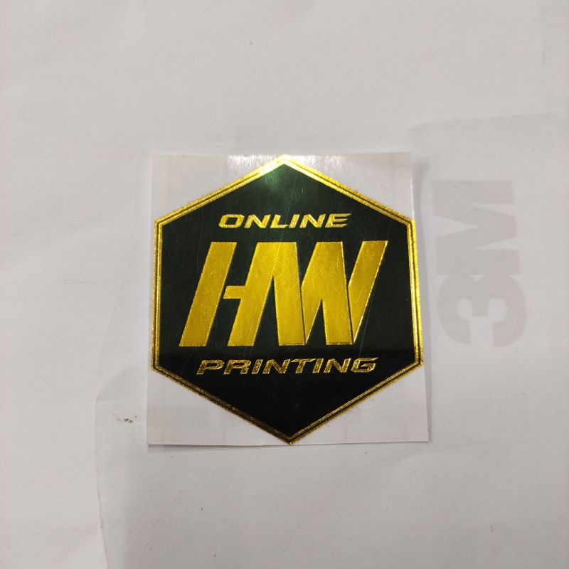 H&W ONLINE PRINTING SERVICE Sticker Logo Gold | Shopee Malaysia