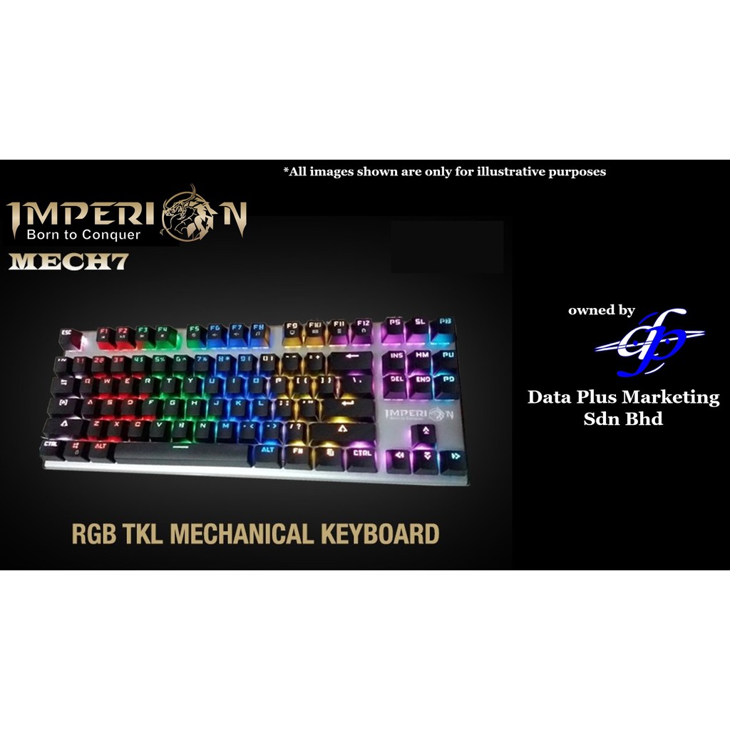 Imperion Mech 7 RGB Blue Switch Mechanical Gaming Keyboard (BLACK ...
