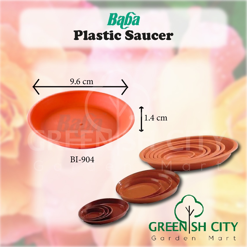 GNC - BABA BI-904 Plastic Pot Saucer Pasu Pinggan Plastik | Shopee Malaysia