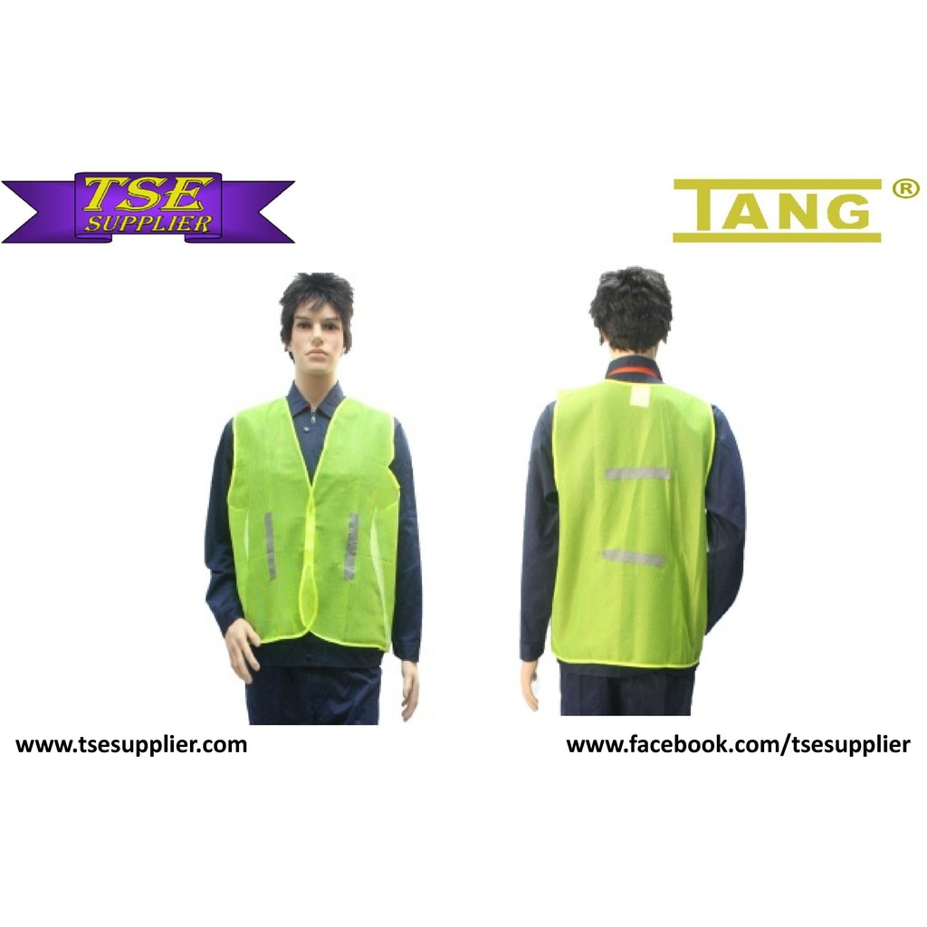 SAFETY NETTING VEST C/W 4 PCS REFLECTOR (GREEN) | Shopee Malaysia