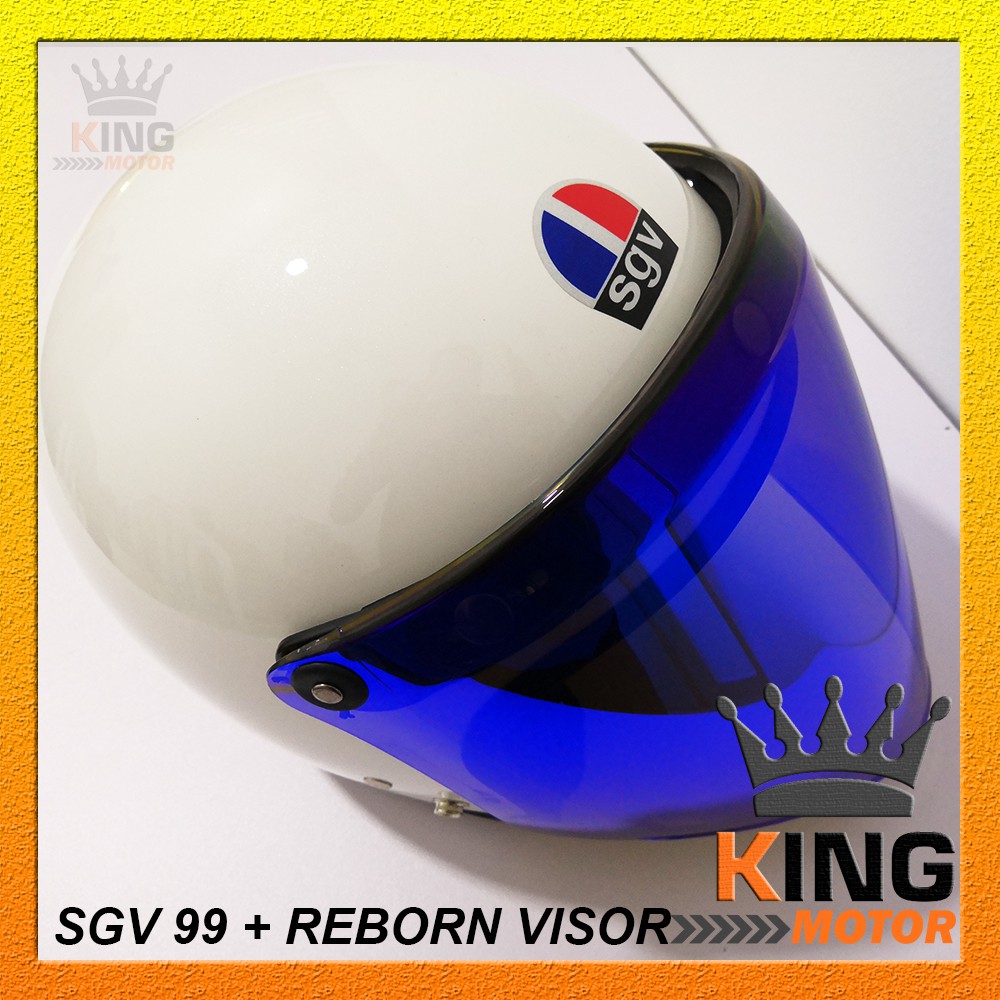 SGV 99 HELMET WITH X-DOT REBORN VISOR (WHITE) | Shopee Malaysia