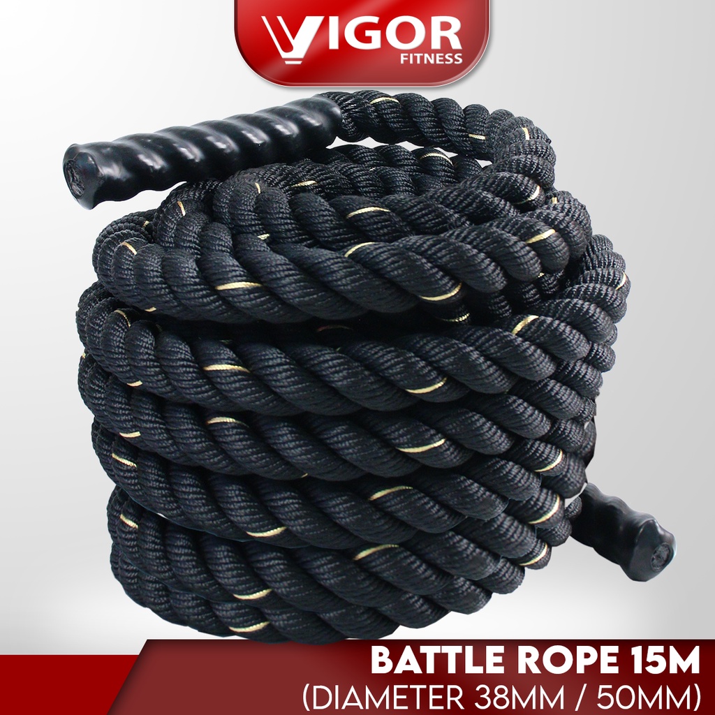 Vigor Fitness Workout Battle Rope (15m x 38mm / 50mm) / Tali ...