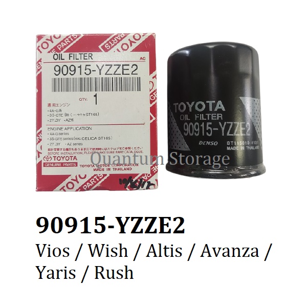 Toyota Engine Oil Filter 90915-YZZE2 Vios Wish Altis Avanza Yaris Rush ...