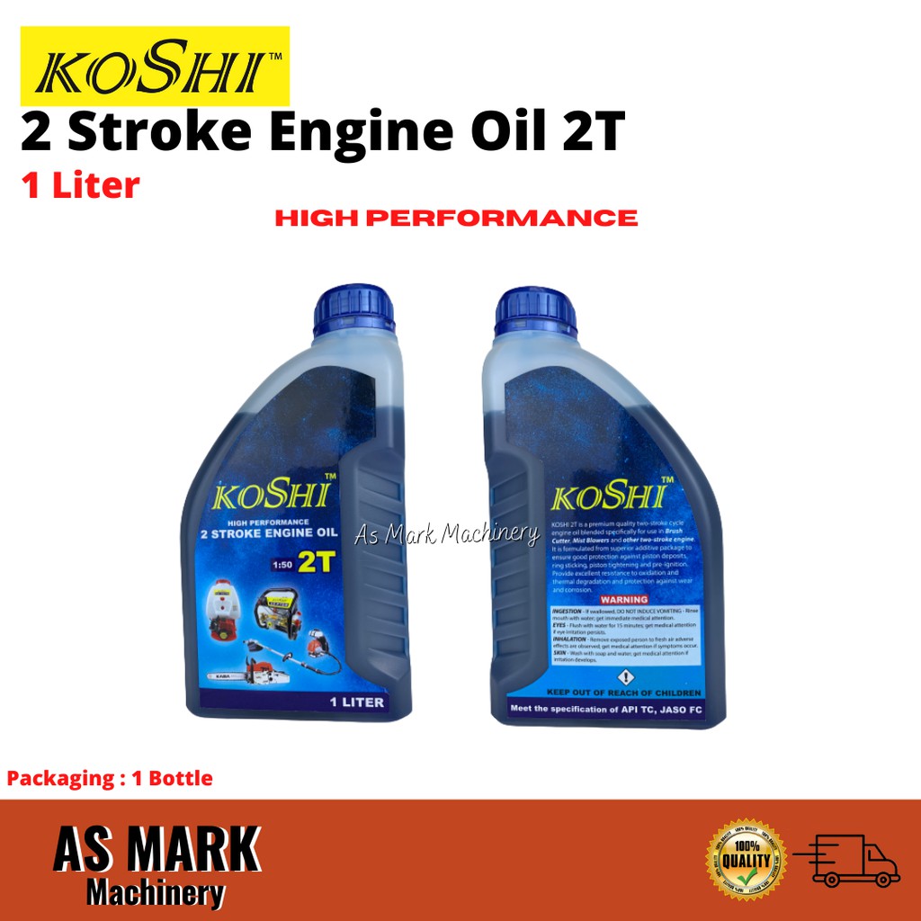 [READY STOCK] KOSHI Lubricant 2T Oil 1 Litre 2 Stroke 2T Oil Power ...