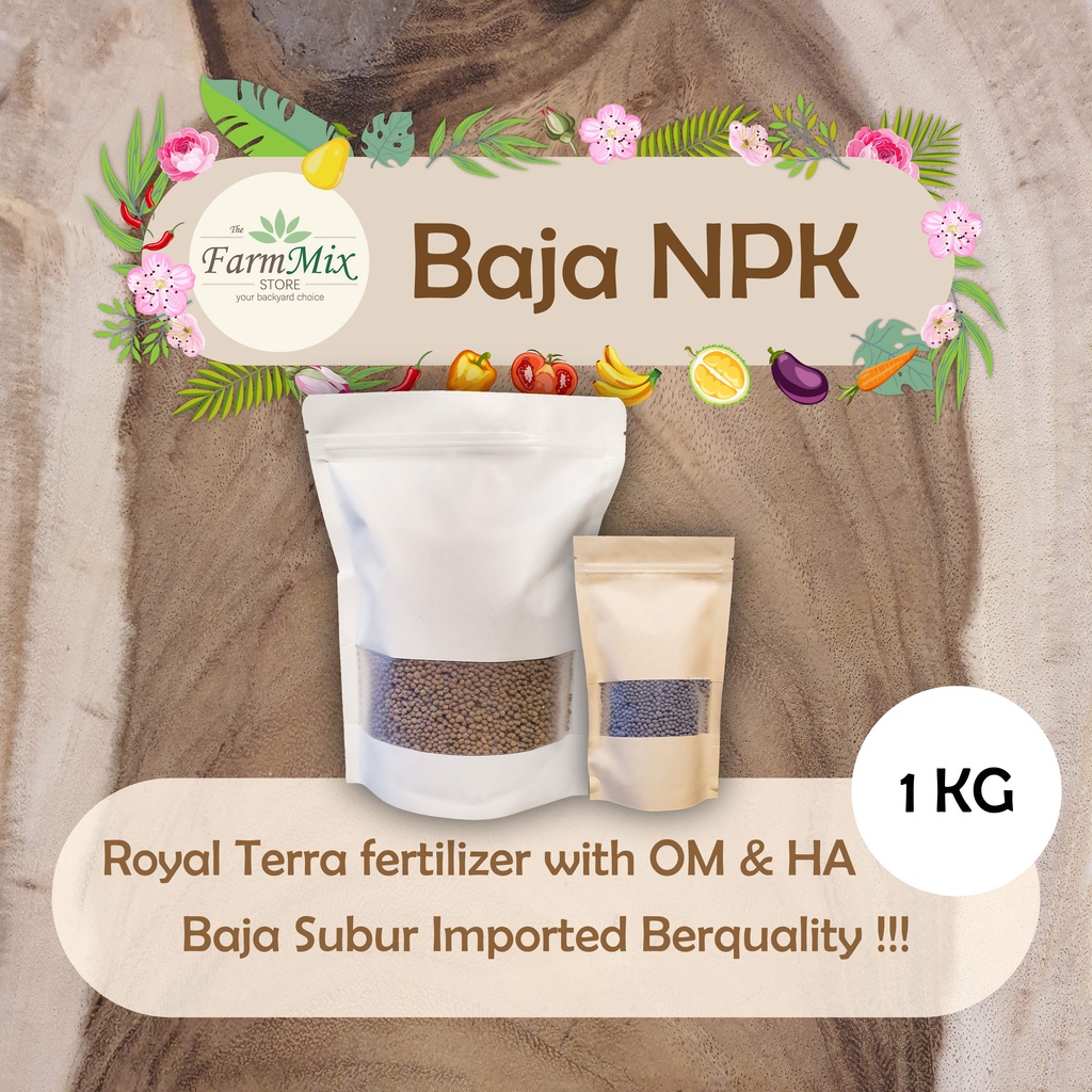 Baja NPK 15-15-15 & 11-5-21 有机复合肥 Fertilizer 1kg & 250g | Shopee Malaysia