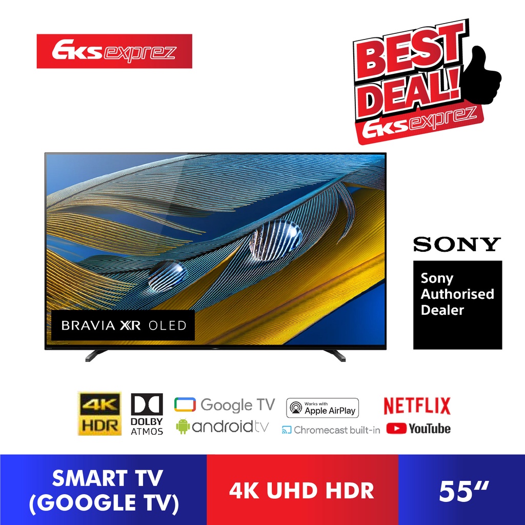 [FREE SHIP+2 GIFT] Sony A80J BRAVIA XR OLED TV (55") XR-55A80J 4K UHD HDR Smart TV (Google TV ...
