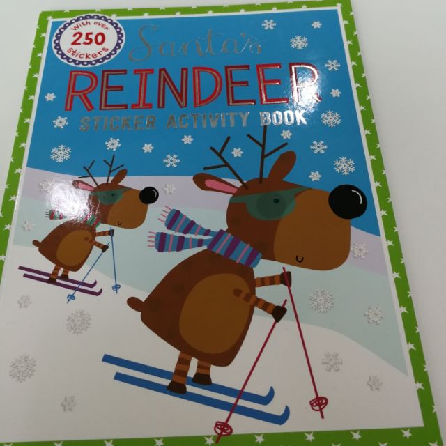 Christmas Cartoon sticker coloring activity book [ready stock] | Shopee ...