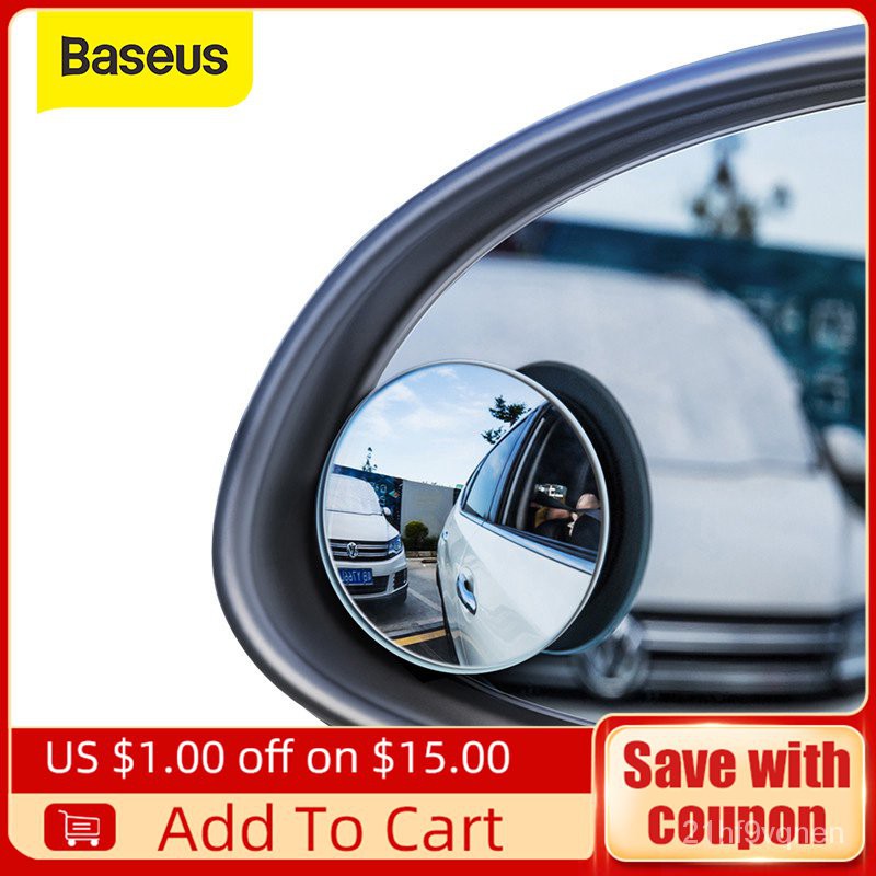 Baseus 2Pcs Car Mirror HD Convex Mirror Blind Spot Auto Rearview Mirror ...