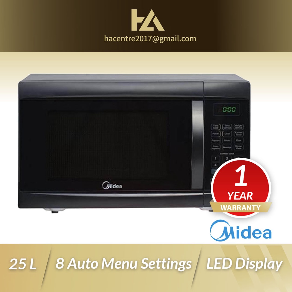 Midea 25L Microwave Oven with Multi-Stage Cooking Function EM825AGS-BK ...