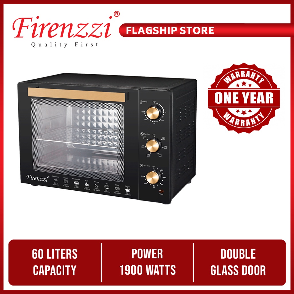 Firenzzi Double Layer Glass Door Counter Top Oven (60L) TO-4260 ...