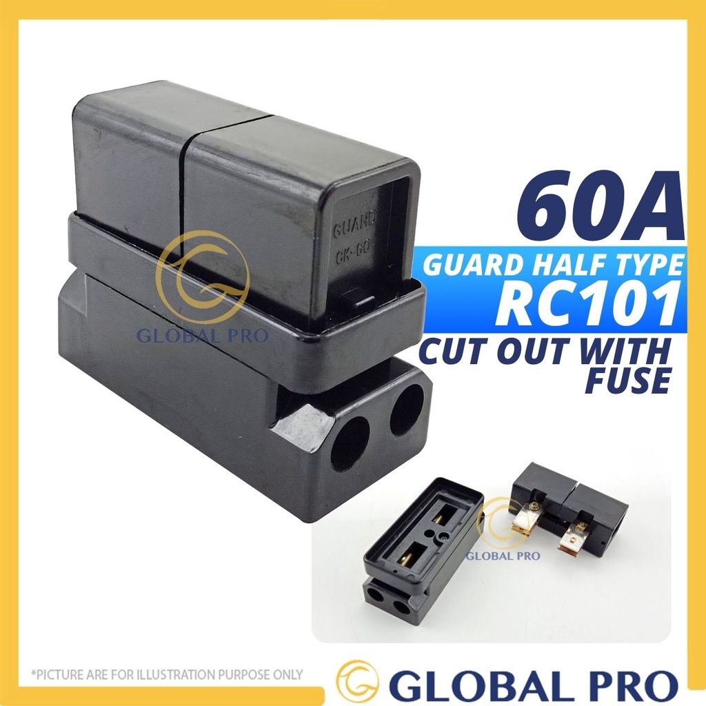 Guard (TNB) Rc101 60 Amp (Half Type) Ac250v Cut Out With Fuse Complete ...