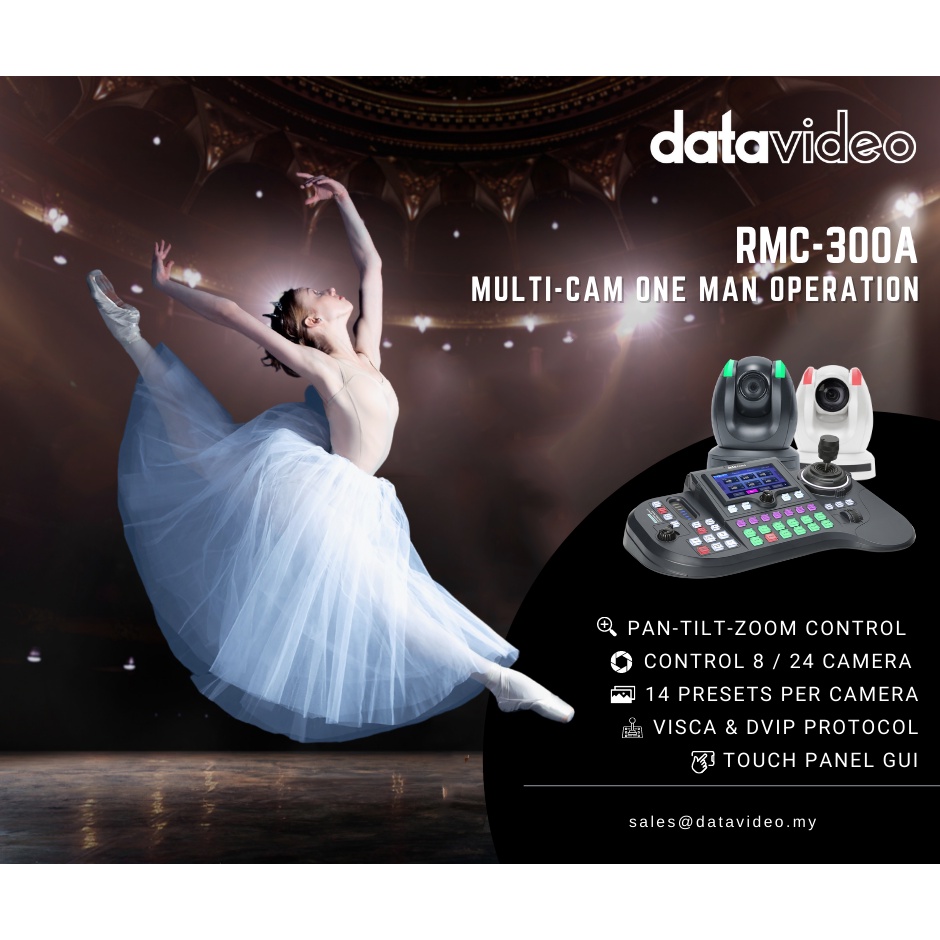 DATAVIDEO RMC-300A Universal Remote Control Panel PTZ Camera Control ...