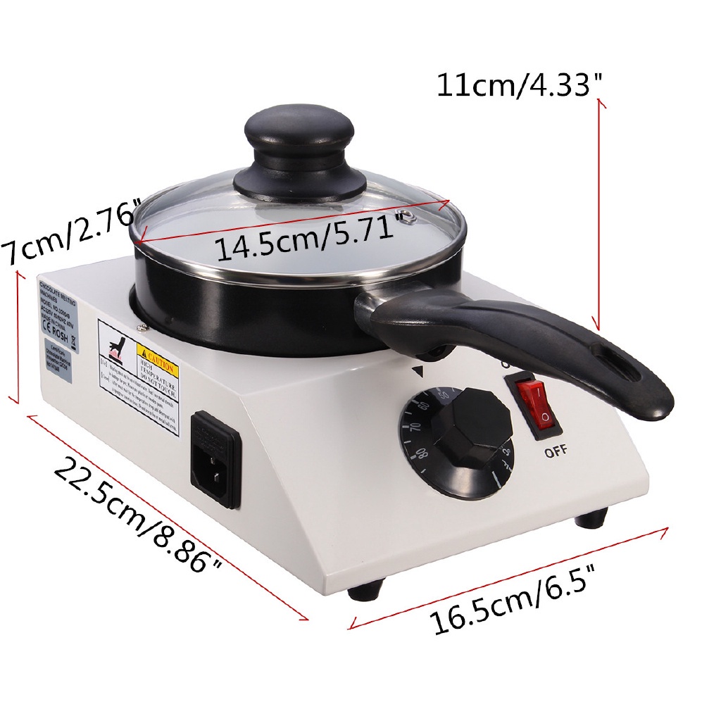 40W Mini Electric Chocolate Cheese Melting Machine Ceramic Non-Stick ...