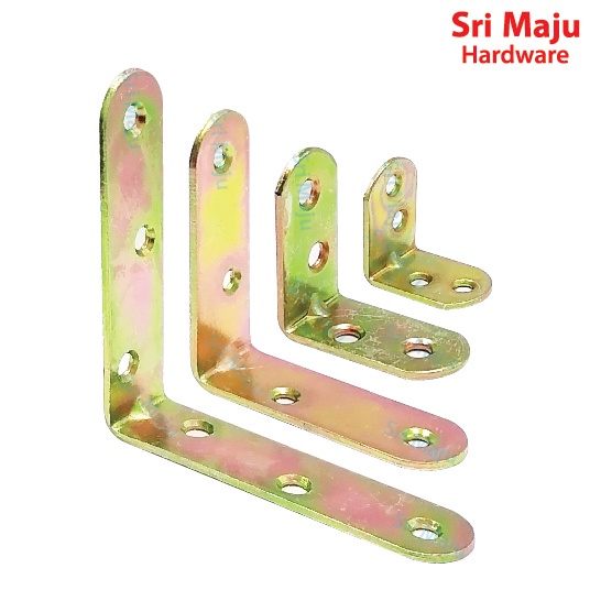 MAJU LBI-YZW20 Yellow Zinc Plate L Bracket 20mm Width Angle 90° Shape ...