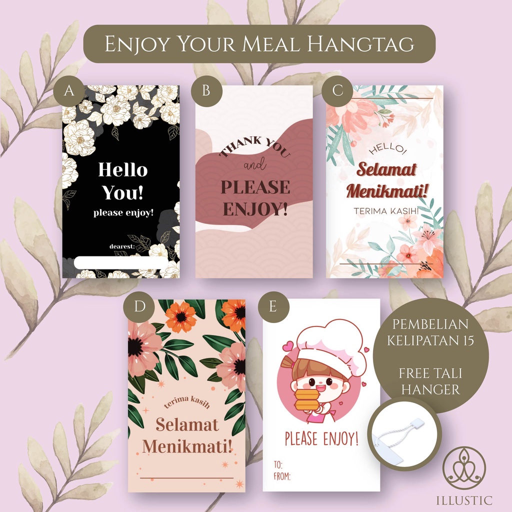 Enjoy Greeting Cards/Enjoyment Tags/Boxed Rice Cards/Enjoy Labels for ...