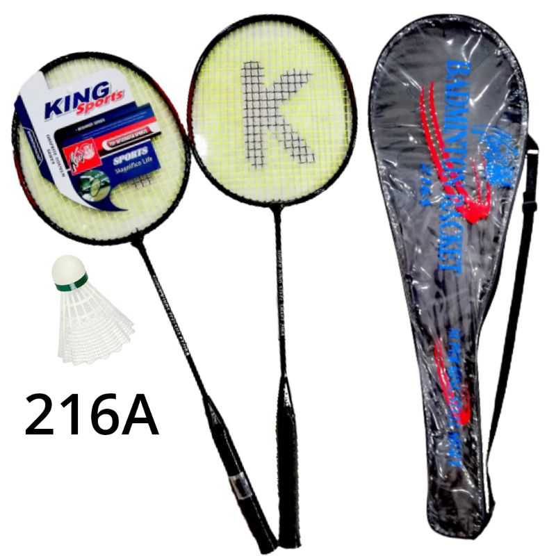 Super King Sport Badminton Racket Set 216A / Badminton Shuttlecock with ...