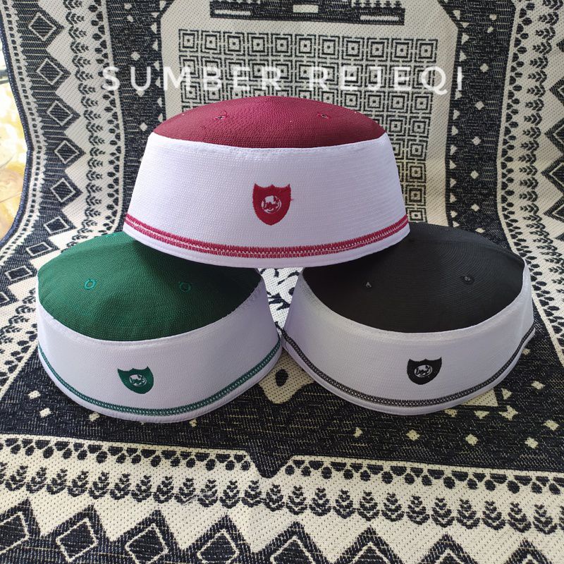 PUTIH HITAM Malaysian Hajj Alay Caps, Hajj Alay Caps, White, Black ...