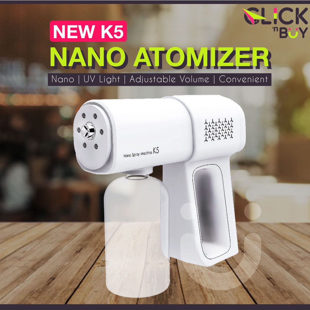 [Ready Stock] Spray Gun Wireless Chargeable Disinfection Spray UV Light K5 Pro Nano Atomizer 消毒枪 ...