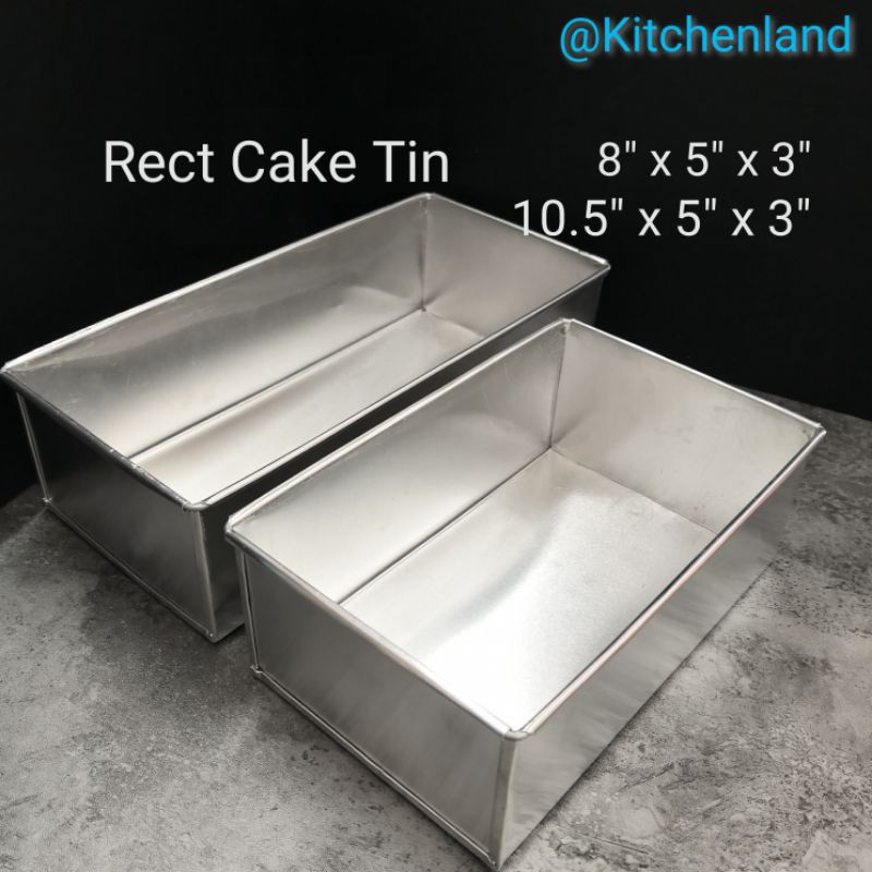 Rectangular Cake Tin / Loyang 8x5x3 ; 10.5x5x3 / Handmade Cake Mould ...