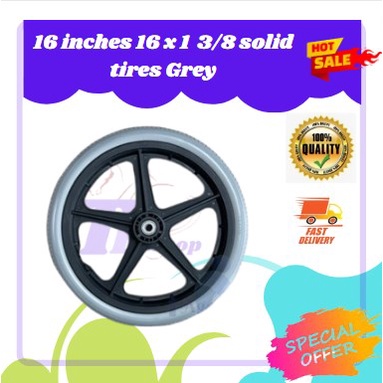 TB Shop Wheelchair Rear Solid Wheel Grey 16inch 16 x 1.75 PU Tire ...