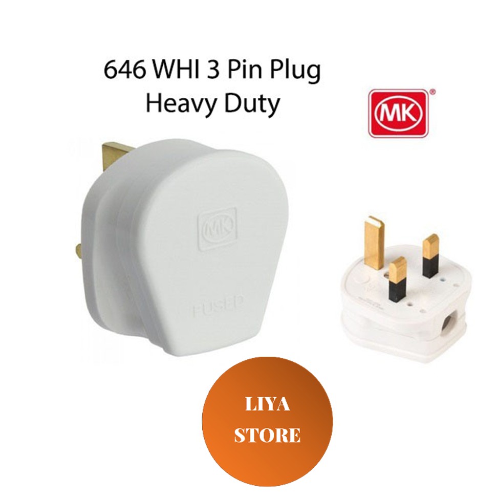 MK 646 WHI 13A Heavy Duty 3 PIN Bakelite PLUG TOP heavy duty plug 3 pin ... MK 646 WHI 13A Heavy Duty 3 PIN Bakelite PLUG TOP heavy duty plug 3 pin ...
