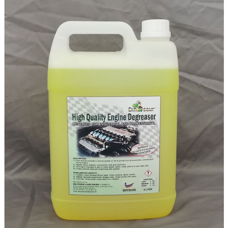 Dinosaur HQ Engine Degreaser 5L 🔥Buy 4 free towel 30cm x 30cm🔥 Limited ...