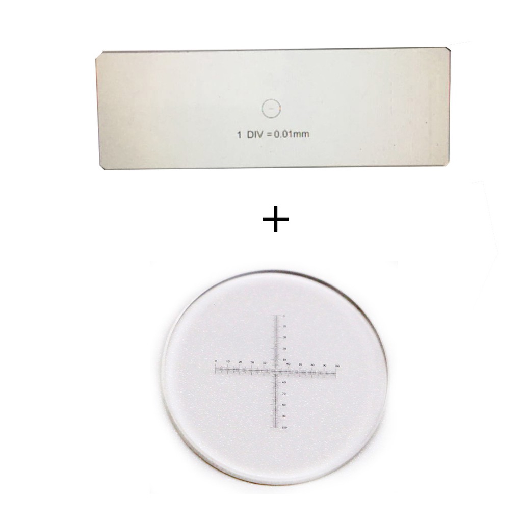 0.1mm High Precision Ocular Micrometer+0.01mm Stage Micrometer ...