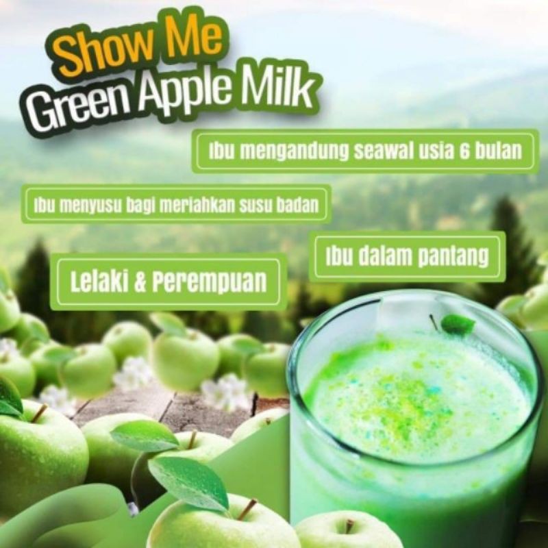 susu show me green apple milk | Shopee Malaysia