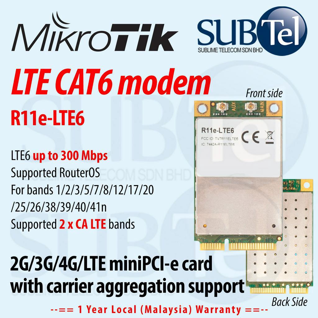 CLEARANCE Mikrotik R11e-LTE6 2G 3G 4G LTE 6 miniPCI-e card LTE6 LTE ...