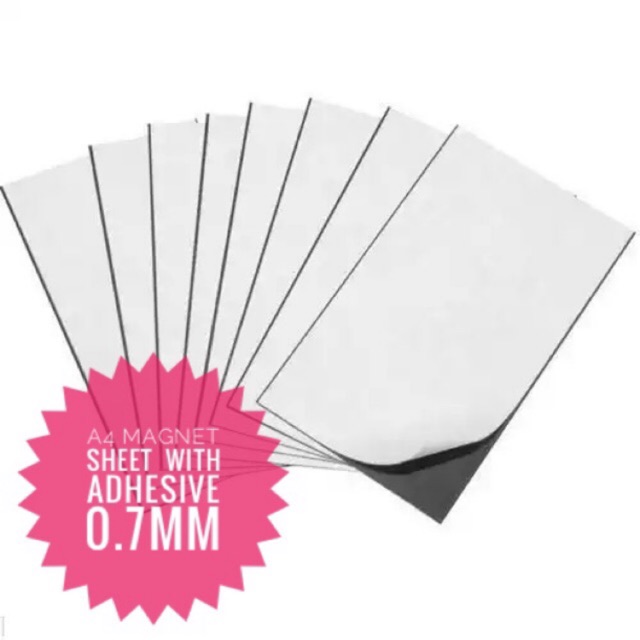 A4 Magnetic Magnet Sheets Self Adhesive 0.7mm 1 pcs Thickness Crafts ...