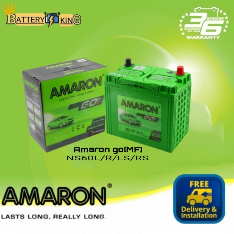 car battery Amaron go 36 WARRANTY NS60L / NS60R 46B24L/R Car battery ...