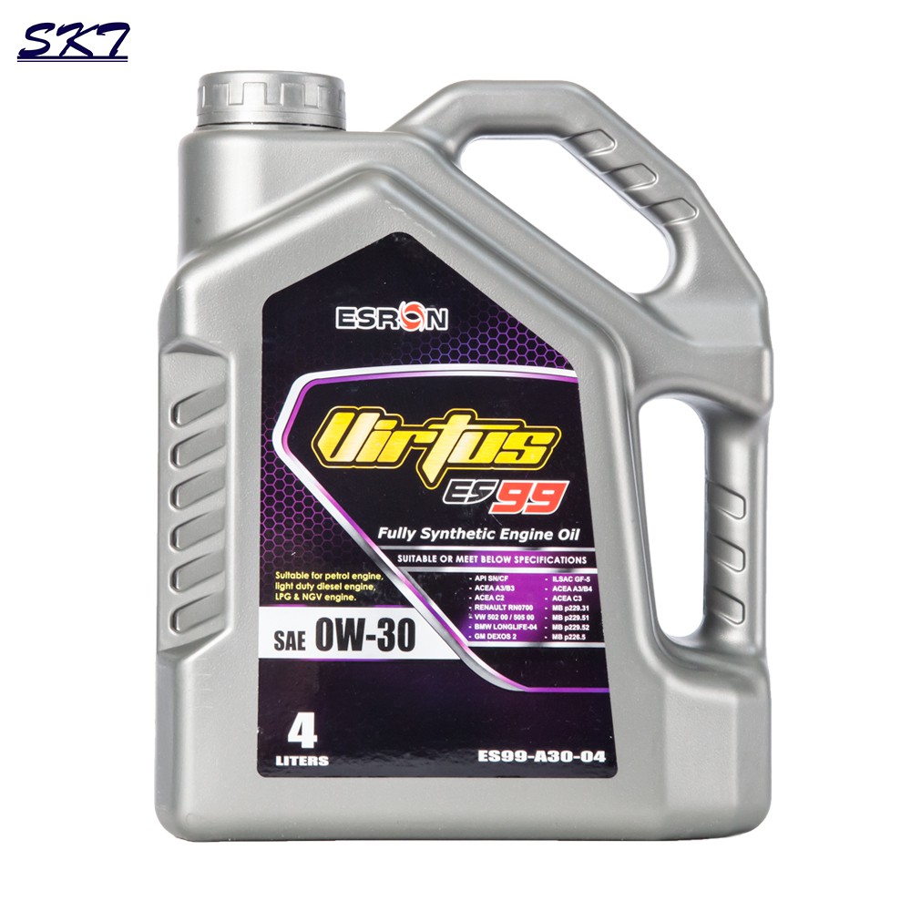 Esron Virtus ES-99 Fully Synthetic Engine Oil SAE 0W30 4L | Shopee Malaysia