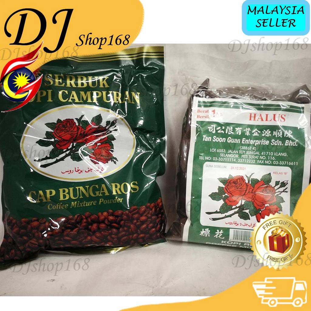 Cap Bunga Ros Serbuk Kopi Campuran. 800g KASAR OR HALUS Product ...